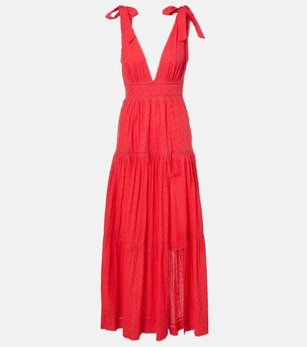 Poupette St Barth Cotton Dress - Red