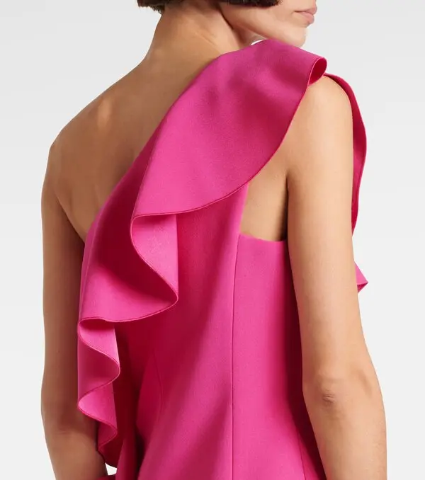 Max Mara Giacomo Ruffled Sable Minidress - Pink