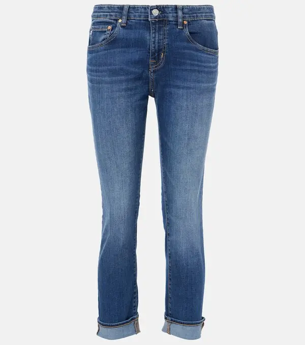 Ag Ex-boyfriend Cropped Jeans - Blue