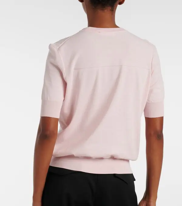 JIL SANDER Cotton Crewneck Sweater - Pink