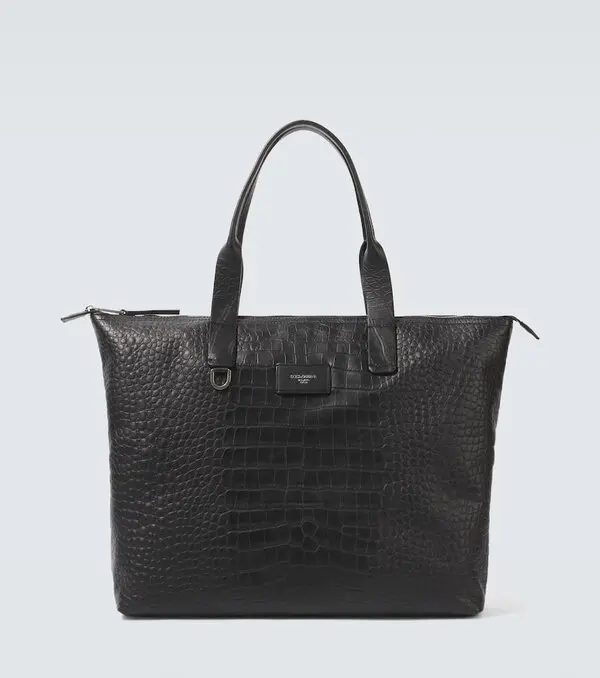 Dolce & Gabbana Leather Shopper - Black