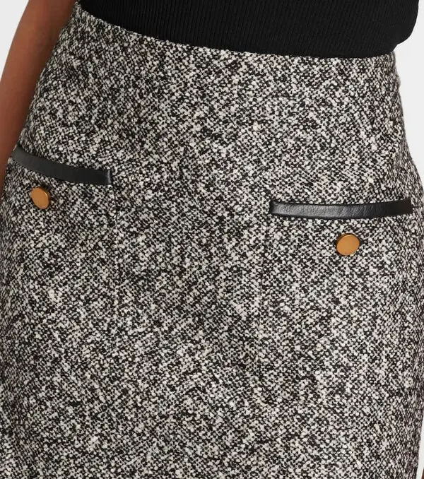 Max Mara Cosa Wool-blend Tweed Miniskirt
