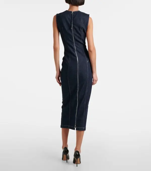 Sportmax Geranio Denim Midi Dress