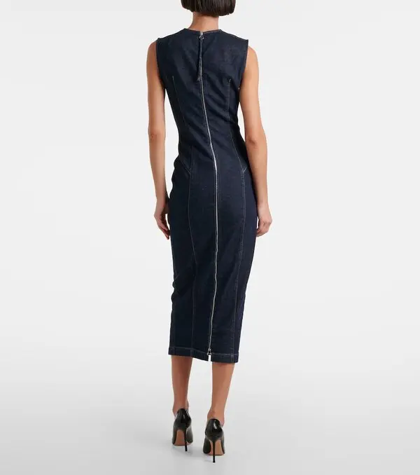 Sportmax Geranio Denim Midi Dress