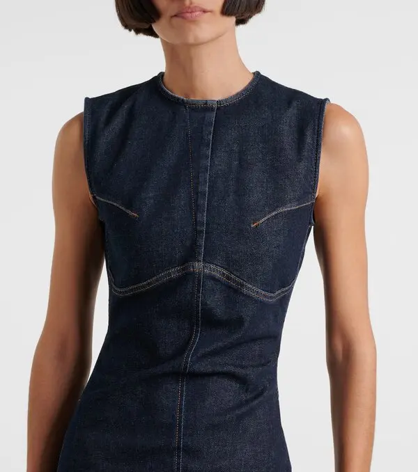 Sportmax Geranio Denim Midi Dress