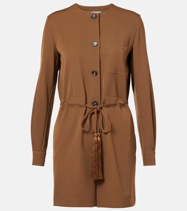 Max Mara Maine Wool Gabardine Playsuit