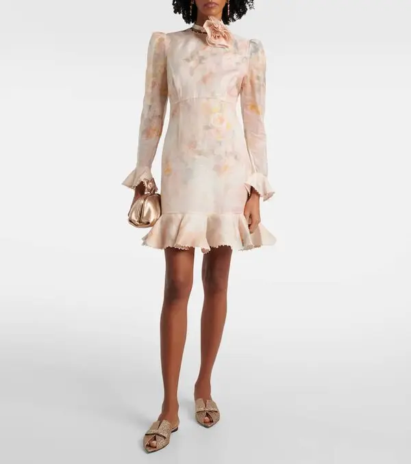Zimmermann Tux Glitter Leather Mules