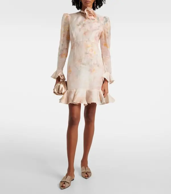 Zimmermann Tux Glitter Leather Mules