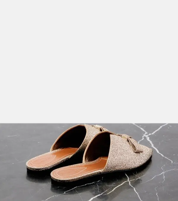 Zimmermann Tux Glitter Leather Mules