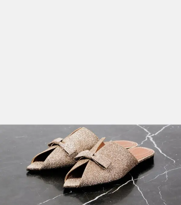 Zimmermann Tux Glitter Leather Mules