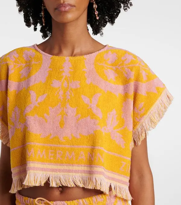 Zimmermann Wylie Fringed Crop Top