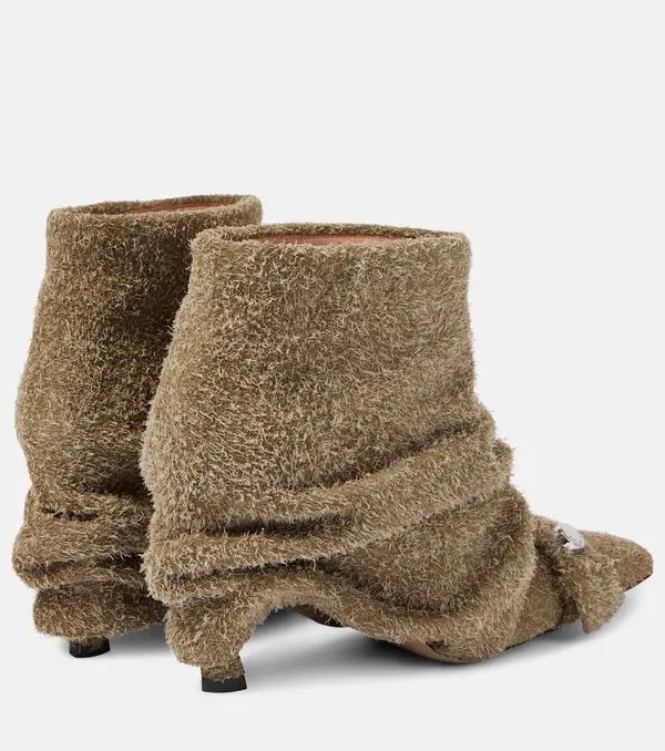 Attico Juno 95 Suede Ankle Boots
