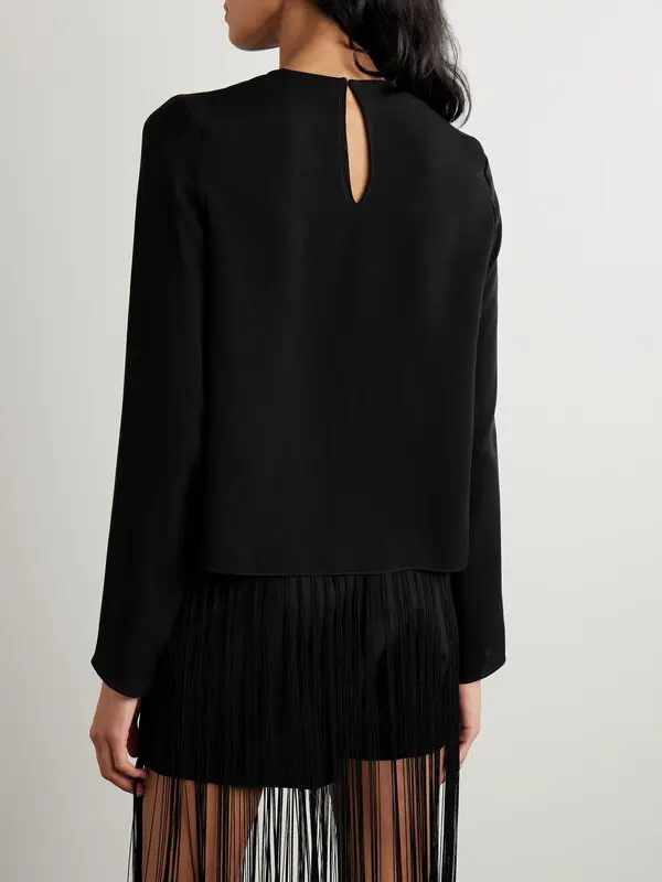 Veronica De Piante Alana Silk-georgette Blouse