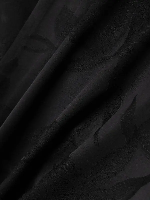 RÓHE Floral Satin-jacquard Wrap Shirt