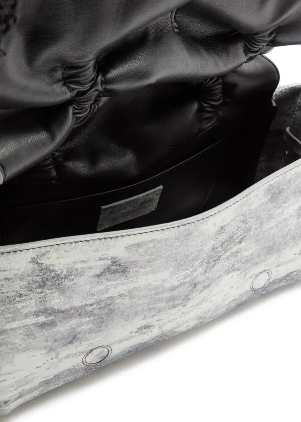 Acne Studios Metallic-suede Top Handle Bag - Light Grey
