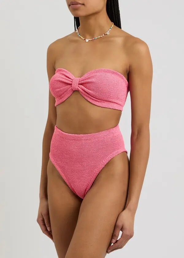 Hunza G Ruby Seersucker Bandeau Bikini