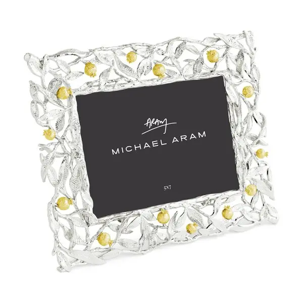 Michael Aram Pomegranate & Gold Frame, 5 X 7