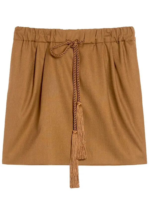 Max Mara Wool, Mohair, And Silk Mini Skirt - Brown