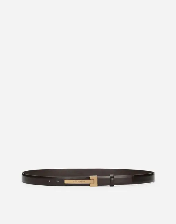 Dolce & Gabbana Brushed Calfskin Belt - Brown