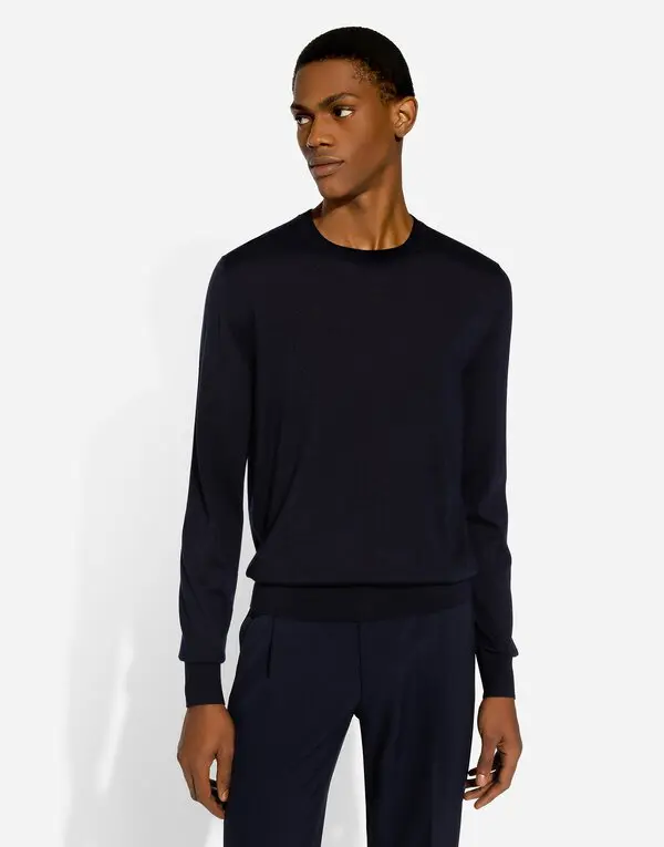 Dolce & Gabbana Silk And Cashmere Sweater - Blue