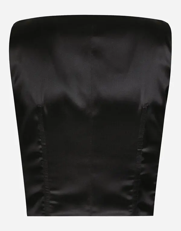 Dolce & Gabbana Single-breasted Silk Duchesse Tuxedo Vest