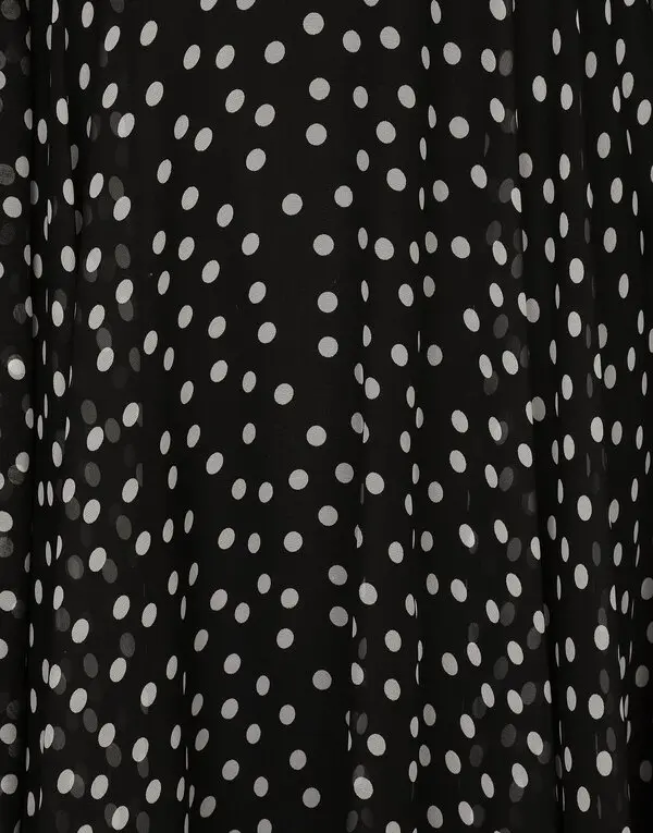 Dolce & Gabbana Asymmetrical Polka-dot Silk Chiffon Dress