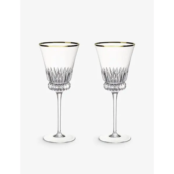 VILLEROY & BOCH Grand Royal Gold Crystal-glass Red Wine Glasses Set Of 2 - One-color