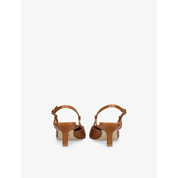 STUART WEITZMAN Vinnie 50 Leather Slingback Courts