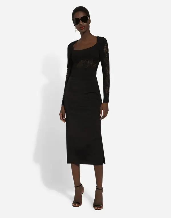Dolce & Gabbana Viscose Sweater With Lace Inserts