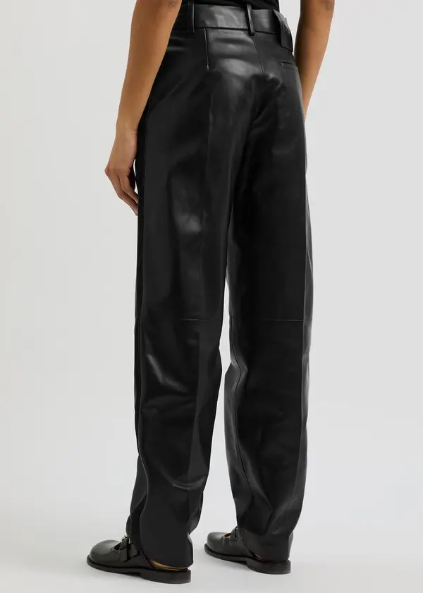 Loewe Belted Leather Trousers
