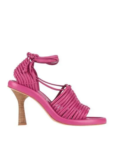 PALOMA BARCELO Leather Sandals With Tie Fastening