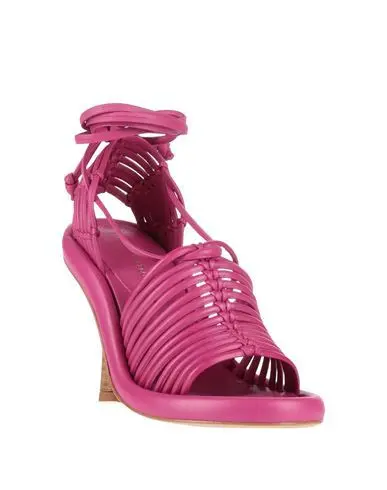 PALOMA BARCELO Leather Sandals With Tie Fastening