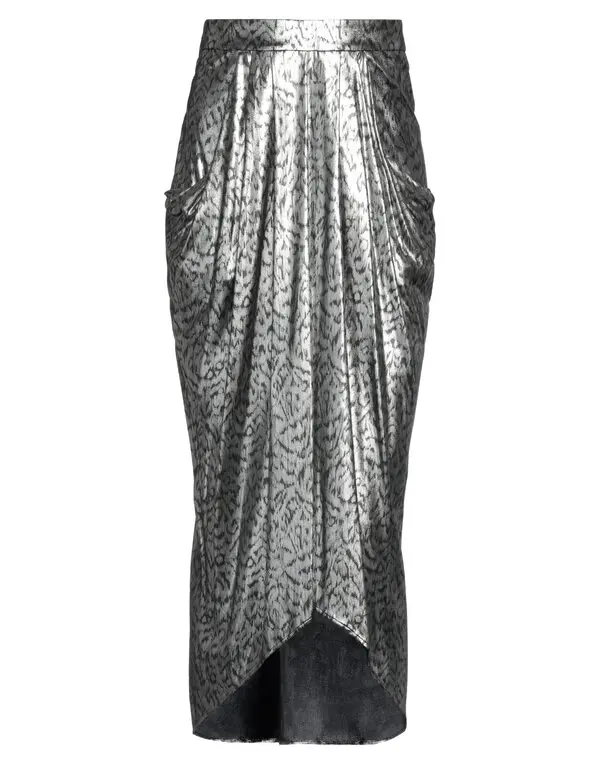 Isabel Marant Étoile Metallic Flared Midi Skirt - Silver