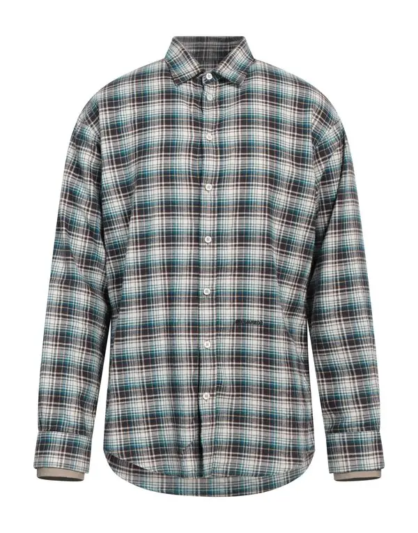 Dsquared2 Shirt Deep Teal Size Cotton, Elastane