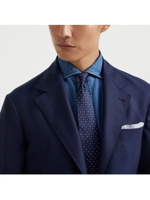 Brunello Cucinelli Dot-jacquard Silk Neck Tie