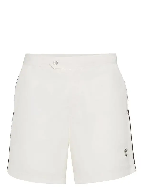 Brunello Cucinelli Logo-embroidered Swim Shorts