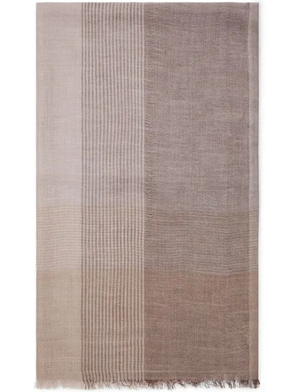 Brunello Cucinelli Striped Scarf - Neutrals