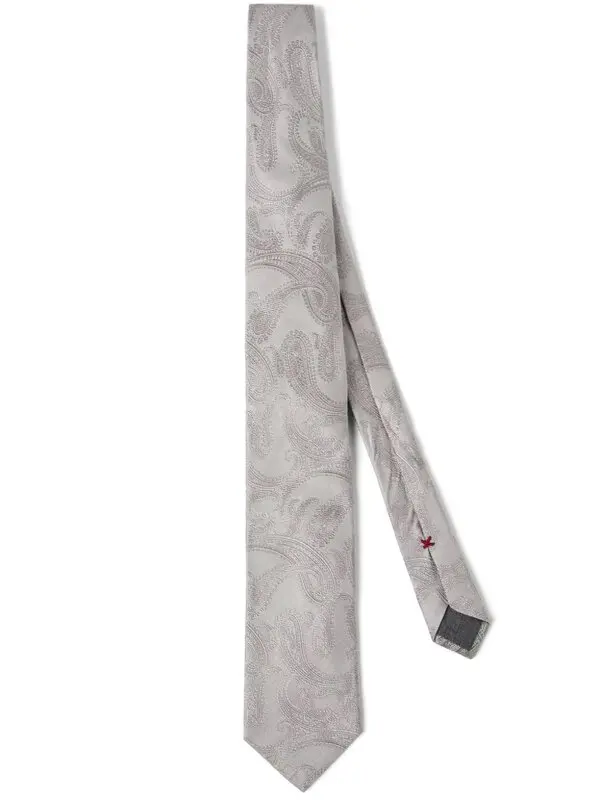 Brunello Cucinelli Silk Neck Tie - Grey