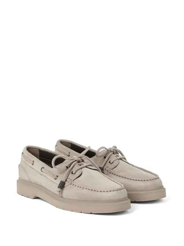Brunello Cucinelli Monili-chain Boat Shoes