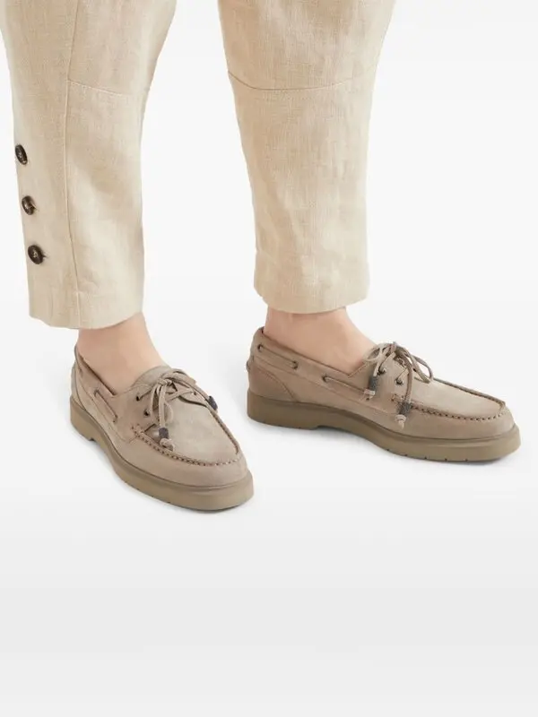 Brunello Cucinelli Monili-chain Boat Shoes