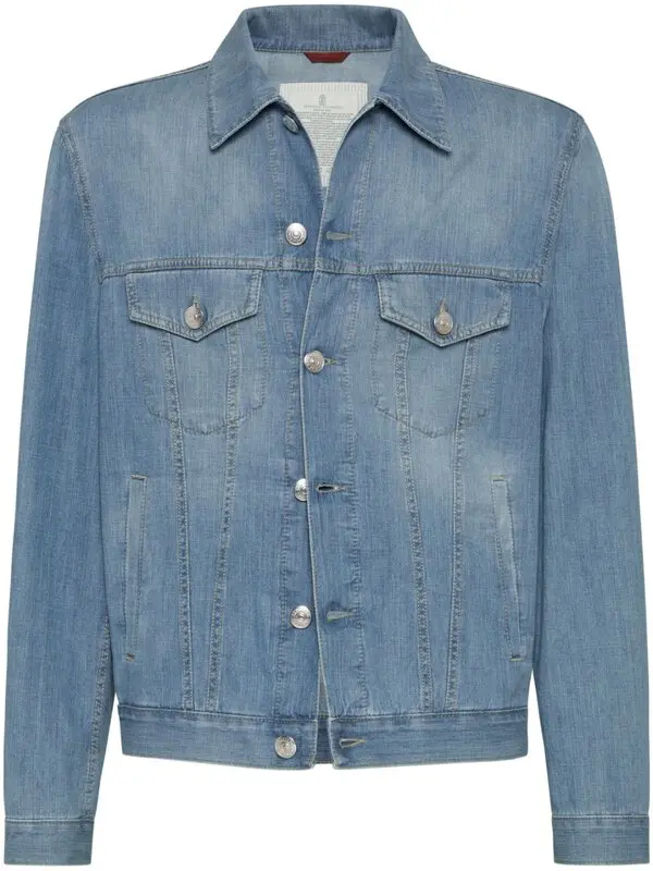 Brunello Cucinelli Button-up Denim Jacket - Blue