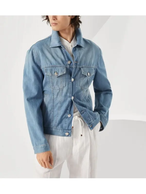 Brunello Cucinelli Button-up Denim Jacket - Blue