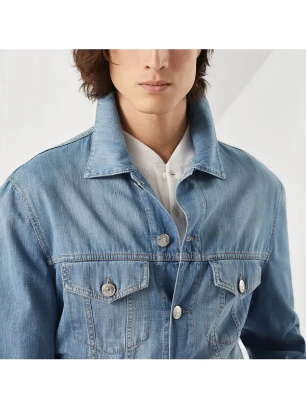 Brunello Cucinelli Button-up Denim Jacket - Blue