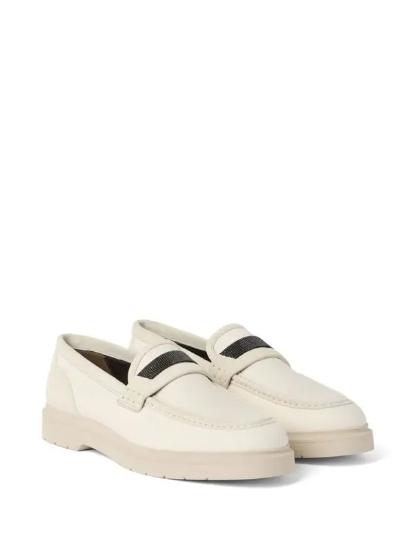 Brunello Cucinelli Monili-detail Loafers - Neutrals