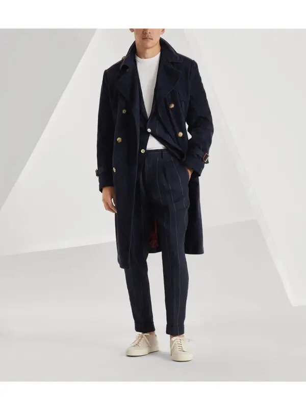 Brunello Cucinelli Suede Trench Coat