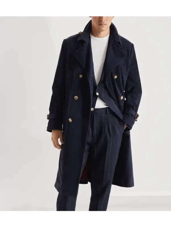 Brunello Cucinelli Suede Trench Coat