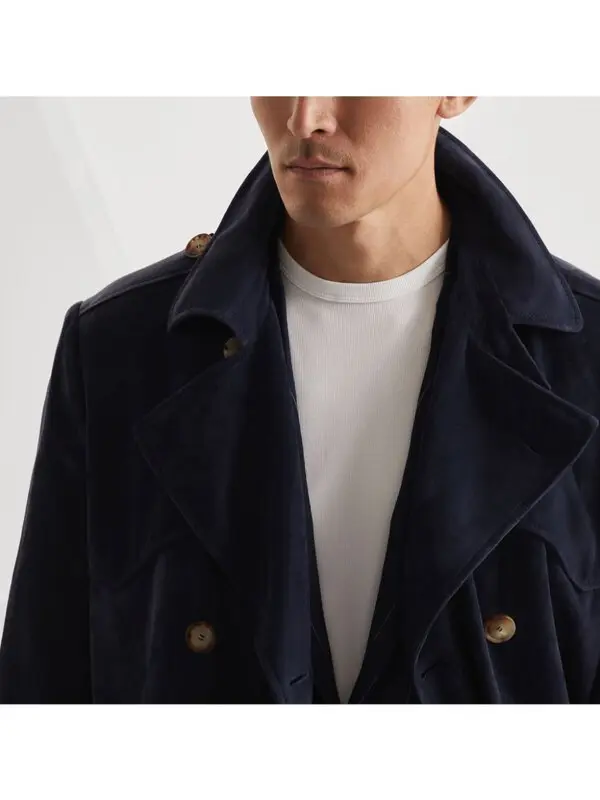 Brunello Cucinelli Suede Trench Coat
