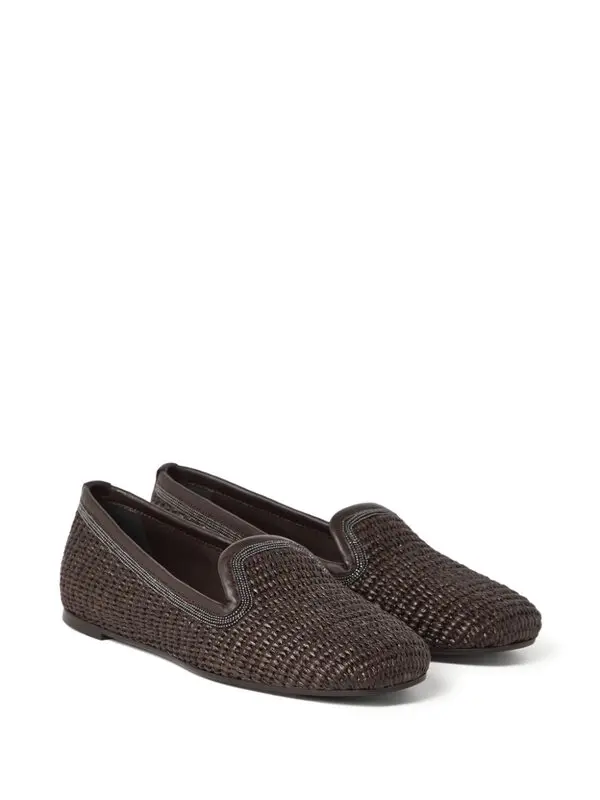 Brunello Cucinelli Interwoven Slippers