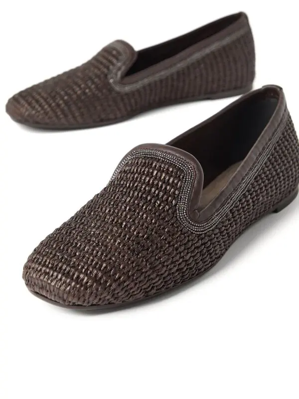 Brunello Cucinelli Interwoven Slippers