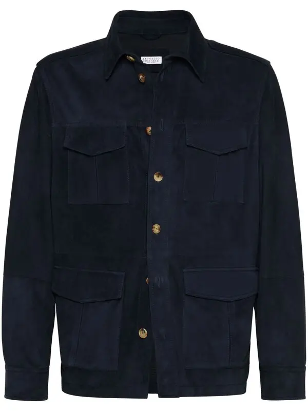 Brunello Cucinelli Leather Shirt Jacket